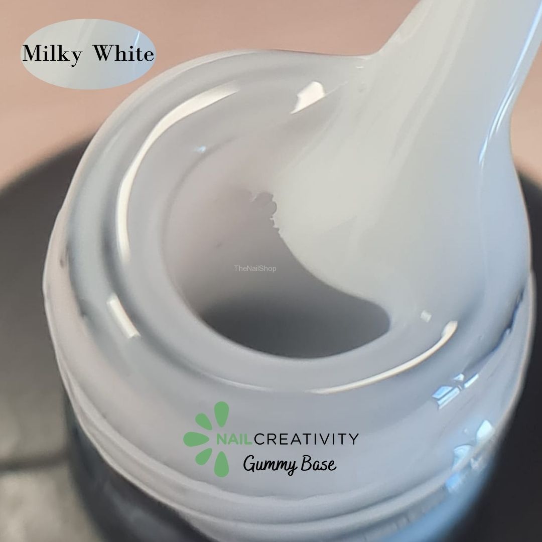 Nail Creativity GUMMY BASE- ראבר בייס גוון milky white- חלבי פאני באני ...