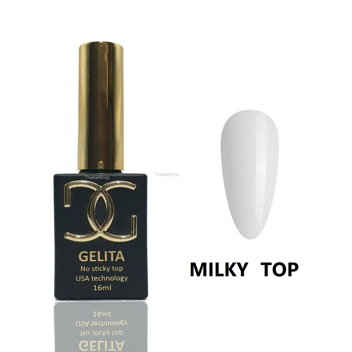 טופ חלבי ג'ליטה- GELITA Milky top | טופ לק ג'ל | לק גל | נייל שופ
