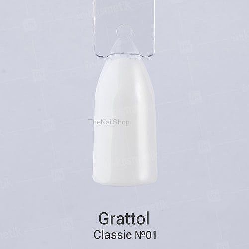 גרטול GRATTOL 01- לבן | GRATTOL גרטול | לק גל | נייל שופ